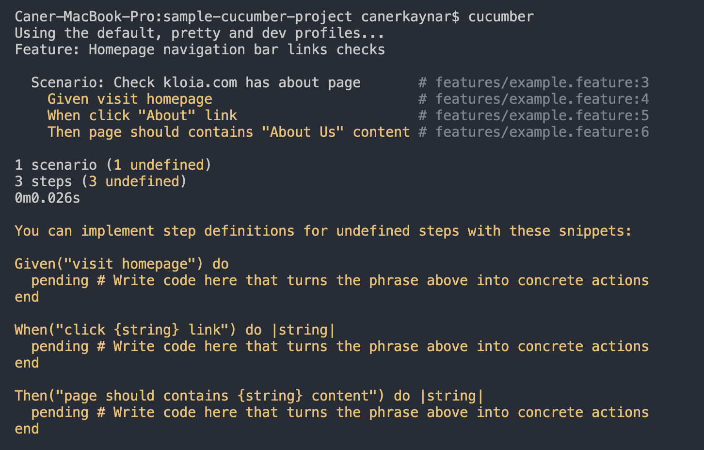 Development Environment Configuration VSCode, Ruby, Cucumber, Part2